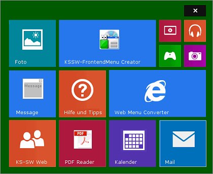 Screenshots and Examples of created Web Menus